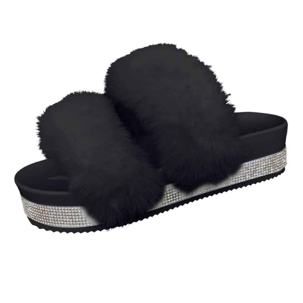 JeashCHAT Women's Slip On Platform Sandals Comfortable Open Toe ...