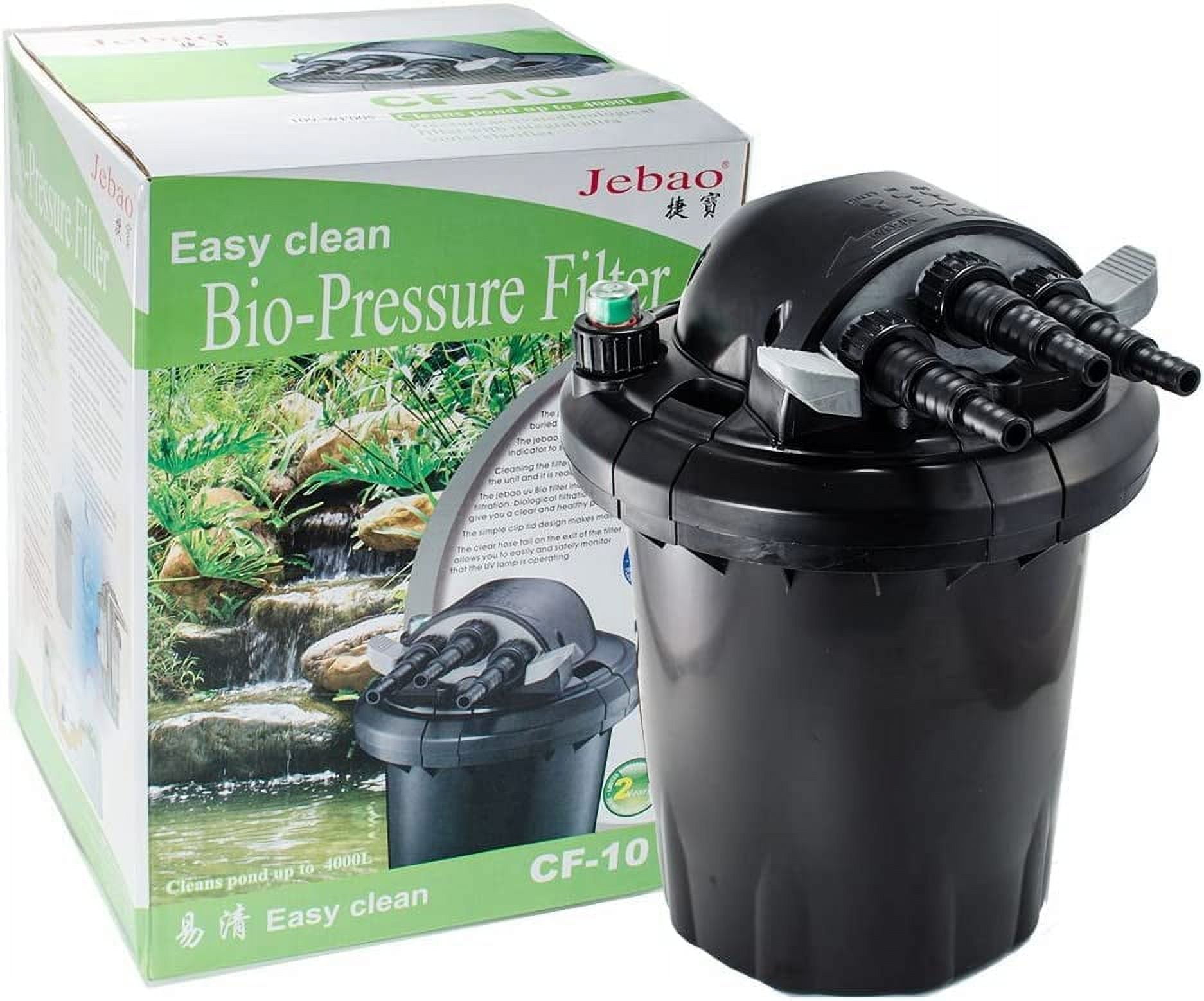 Jebao CF-10 Bio Pressure 13W UV Pond Filter with 528GPH Pump, up to ...