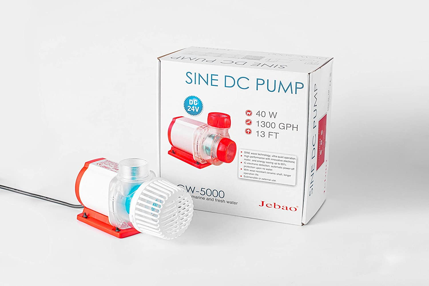 Jebao DCW-5000 SINE DC Controllable Water Pump, 1300GPH - Walmart.com