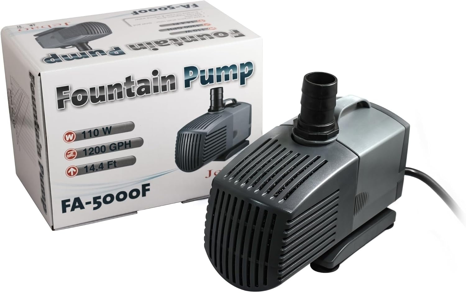 Jebao FA-5000F Submersible Fountain Pump with Pre-Filter, 1200GPH ...