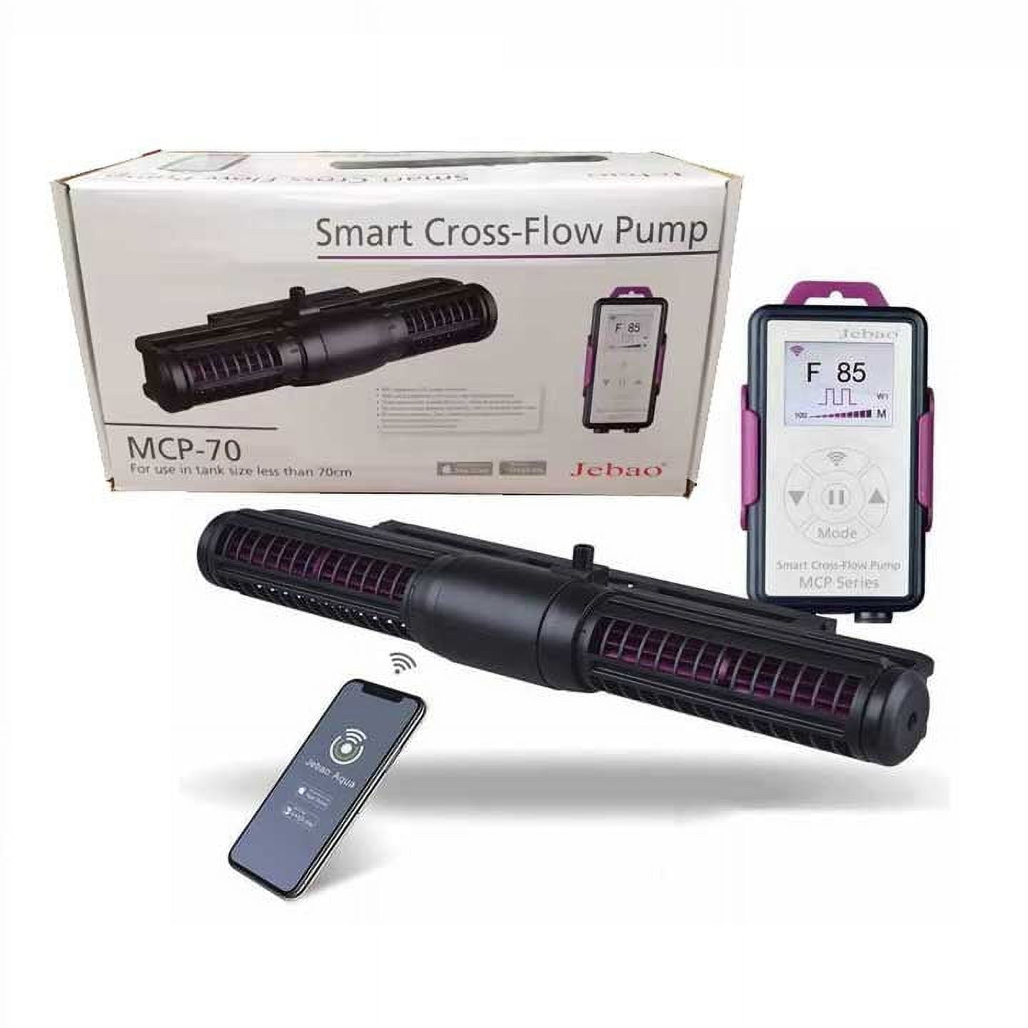 Jebao MCP-70 WiFi Sine Cross Flow Pump Wave Maker with Controller, Black (PET-MCP-70M-2 ...