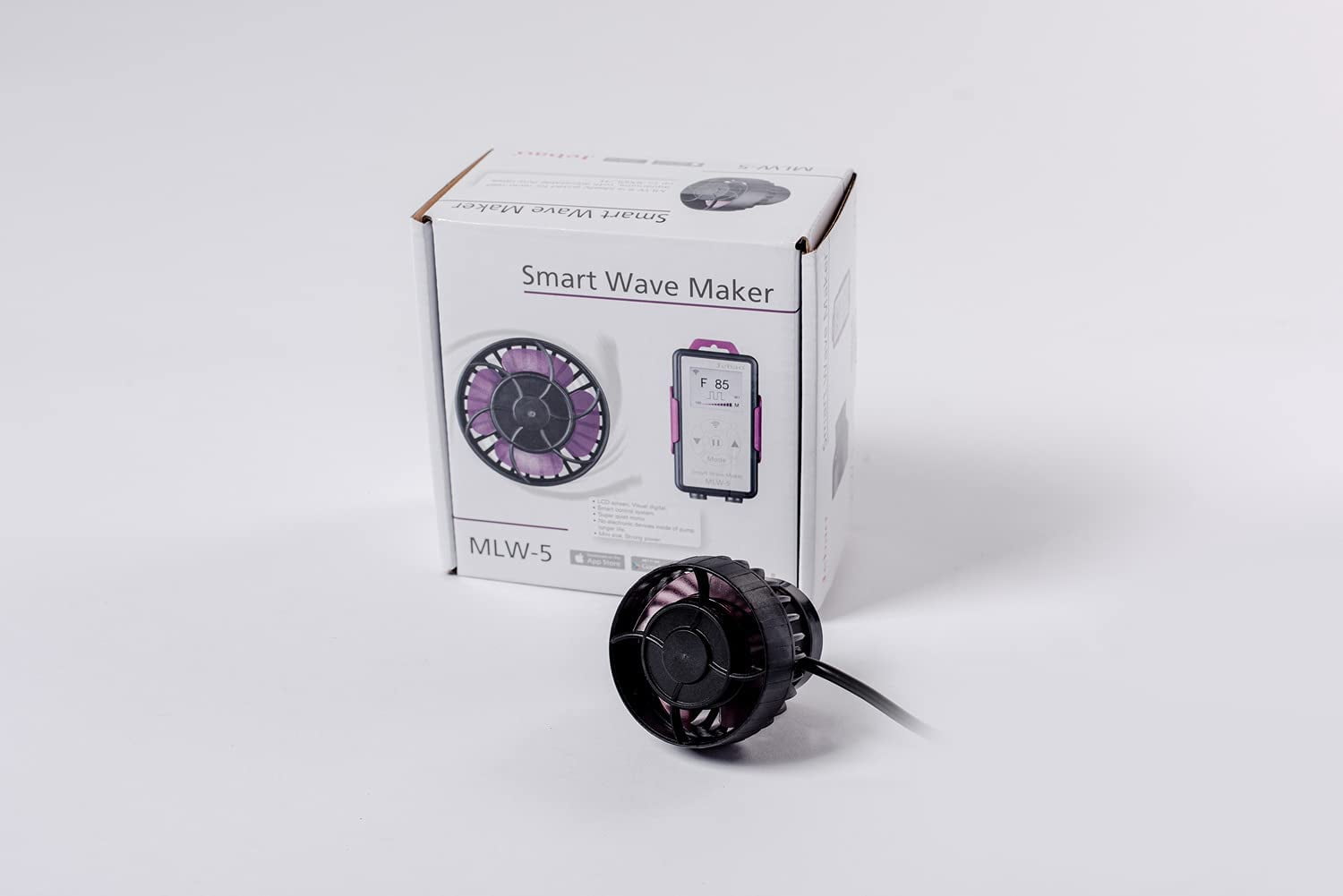 Jebao MLW-5 Smart Wave Maker with LCD Display Controller for Saltwater Tank Magnetic Base ...