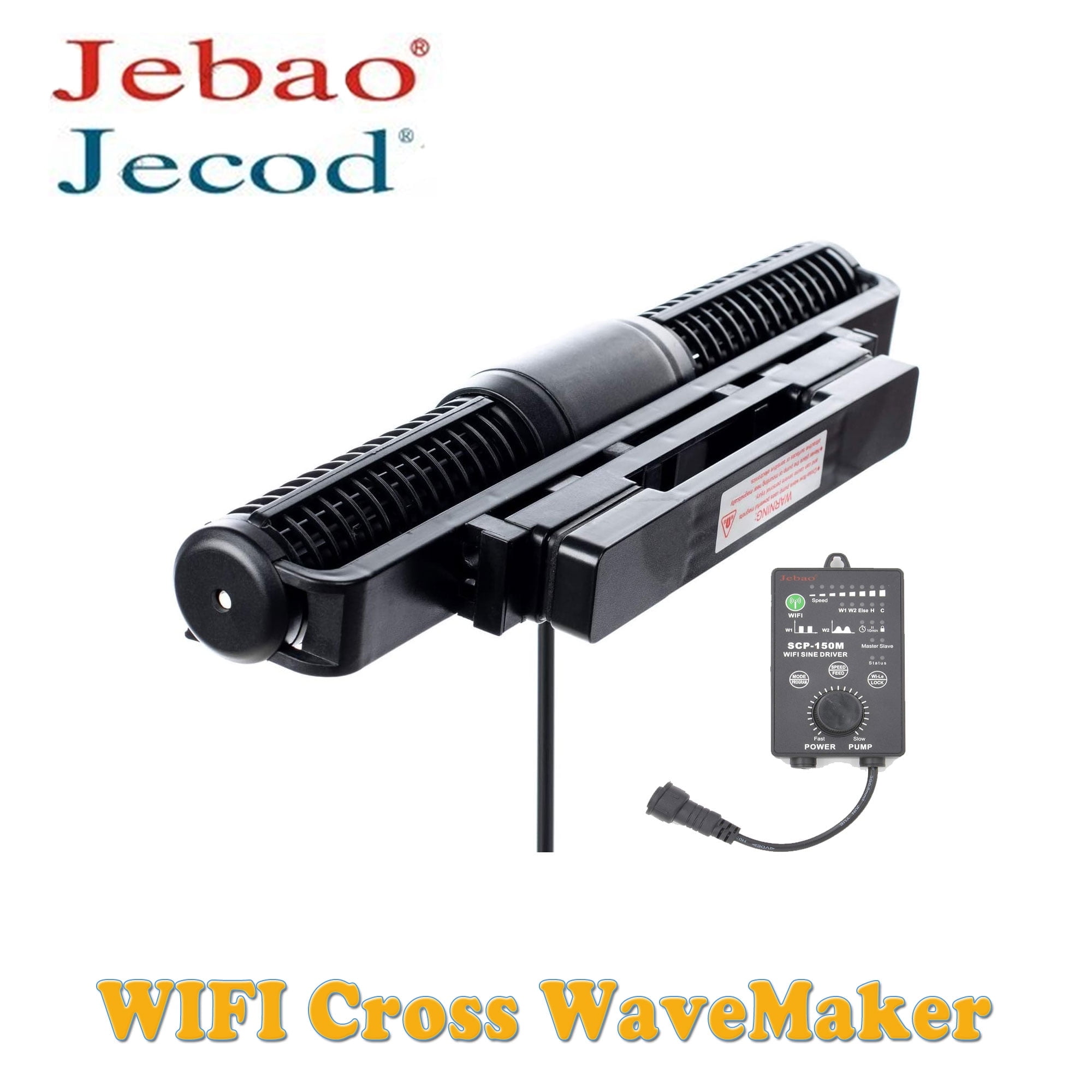 Jebao SCP-120M WiFi Sine Cross Flow Pump Wave Maker with Controller, Black (PET-SCP-120M-3 ...