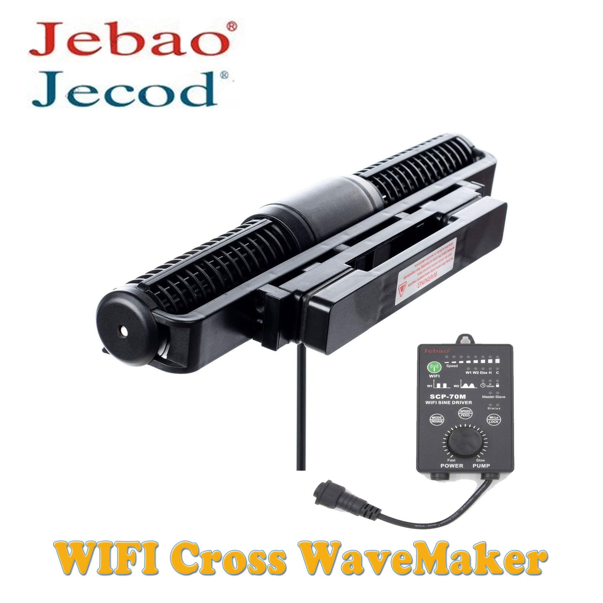 Jebao SCP-70M WiFi Sine Cross Flow Pump Wave Maker with Controller, Black (PET-SCP-70M-3 ...