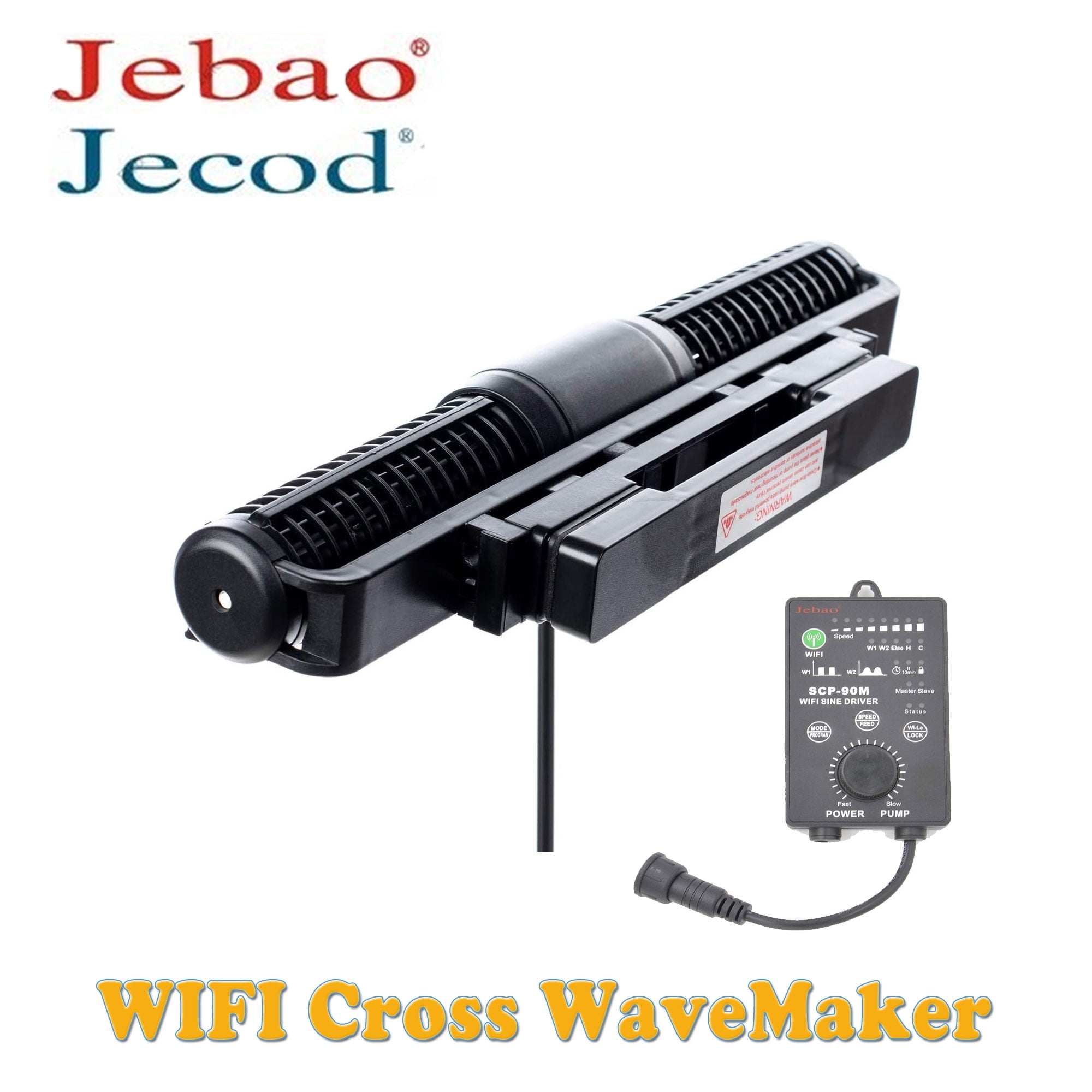 Jebao SCP-90M WiFi Sine Cross Flow Pump Wave Maker with Controller, Black (PET-SCP-90M-3 ...