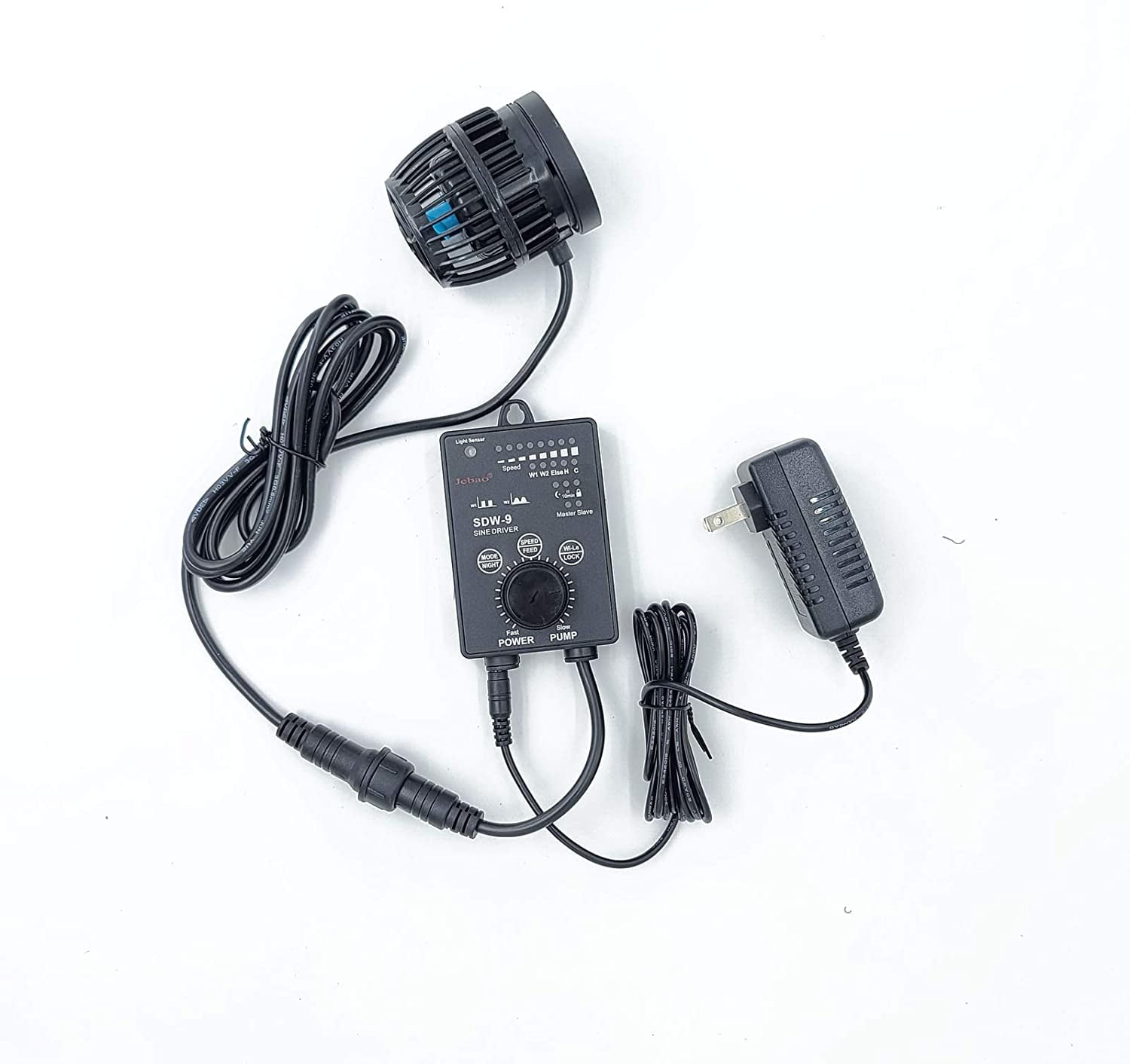 Jebao SDW-9 Wave Maker Flow Pump with Controller for Marine Reef Aquarium, 2377gph - Walmart.com