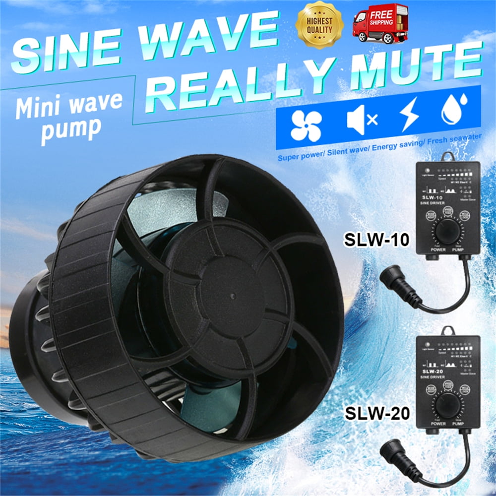 Jebao SLW Wave Maker Flow Pump with Controller for Marine Reef Aquarium (SLW-20, 2641 GPH ...