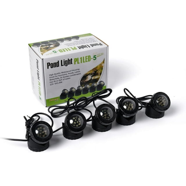 Jebao Submersible LED Pond Light with Photcell Sensor, Set of 5 Set of ...