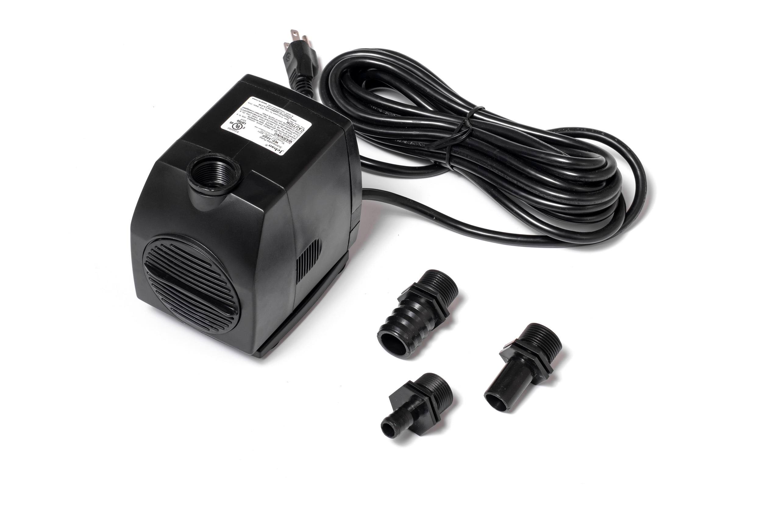 Jebao WP-2000 Submersible Fountain Pump with Motor, Pond Water Tubing ...