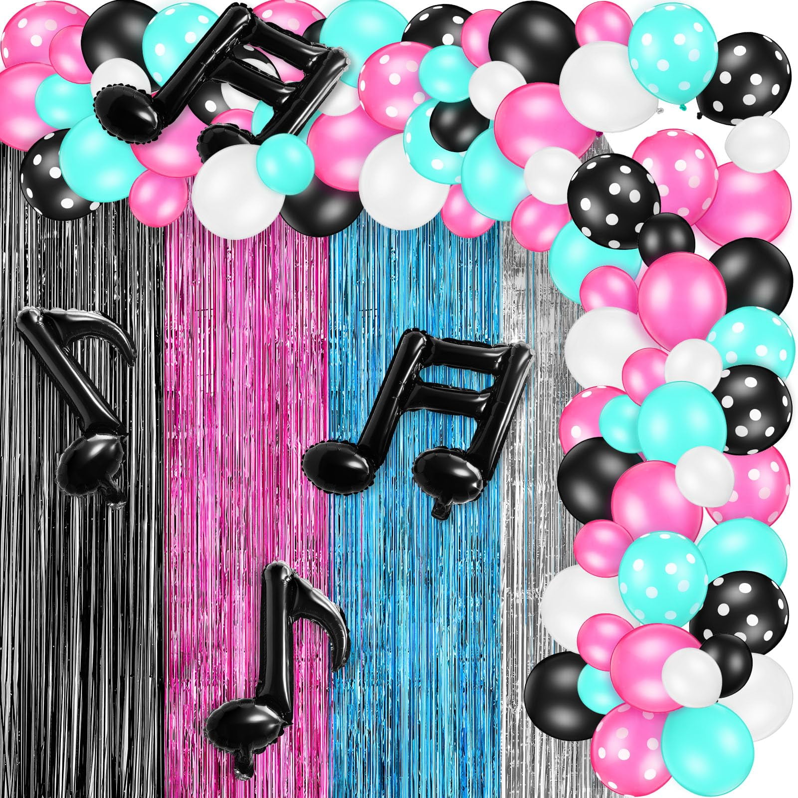 Jecery 122 Pcs 50's Music Theme KKS1 Birthday Party Decorations Karaoke ...