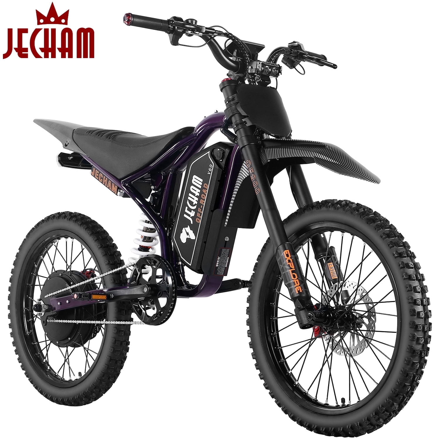 Jecham QF200Pro Adult Electric Bike, 60V 32Ah Long-Range Battery, 3000W ...
