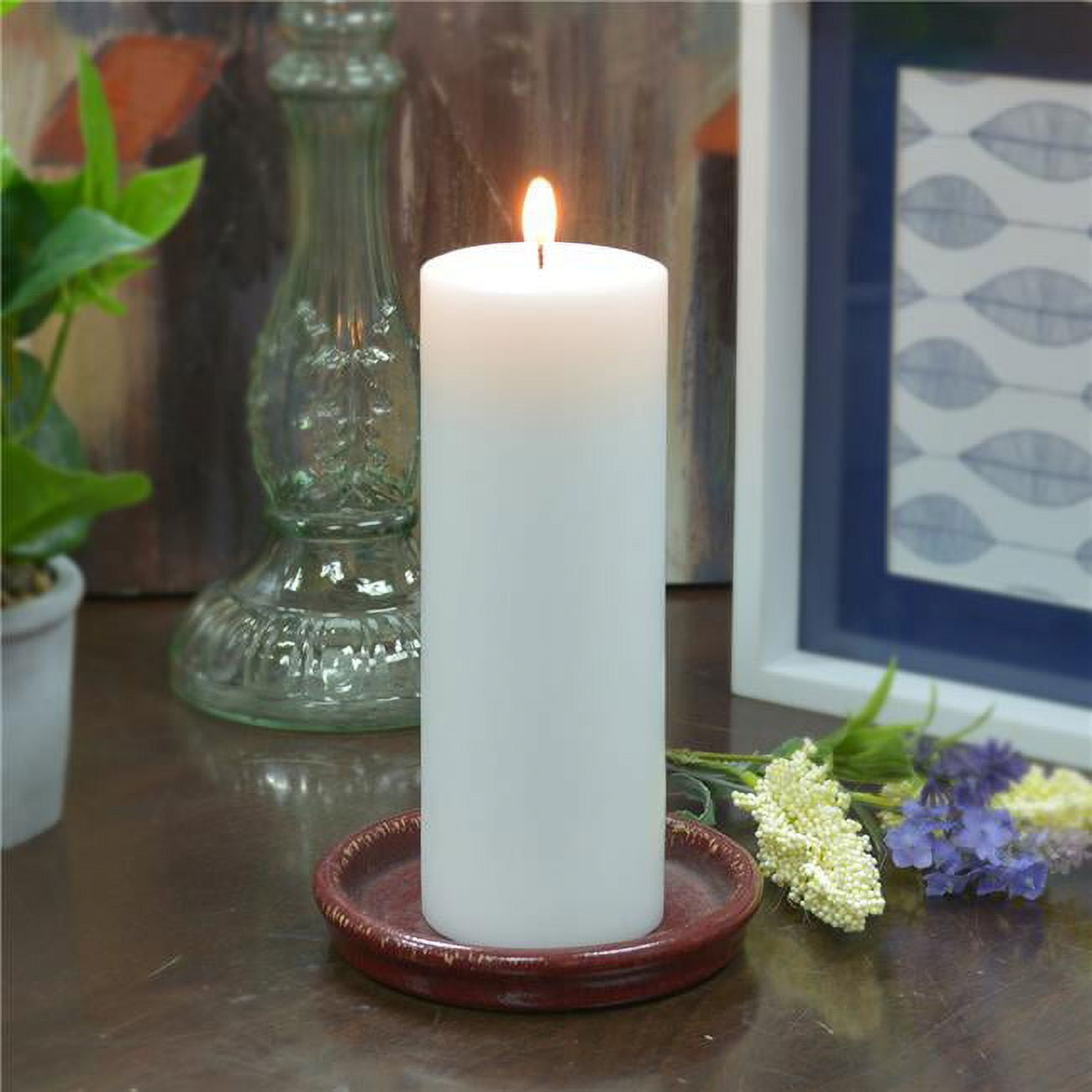 Jeco CPZ-175-4 3 x 8 in. Pillar Candles, White- Set of 4 - Walmart.com