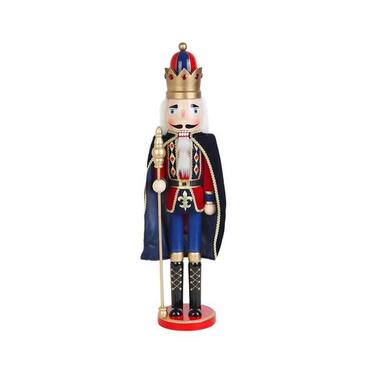 Jeco Decorative Nutcracker, 24 in, Solid Wood, Black Cape, Gold Accents ...