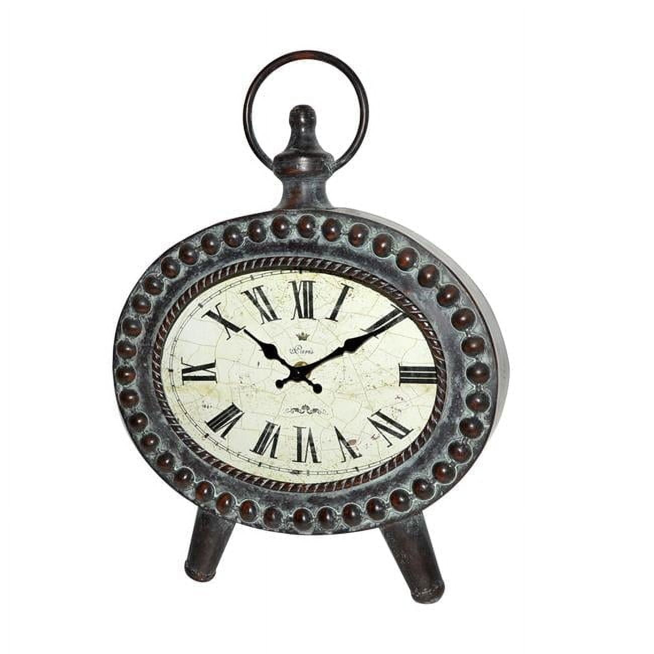 Jeco HD-C015 Copper Oval Metal Table Clock - Walmart.com