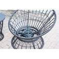 Jeco OF-SC001 Papasan Espresso Resin Wicker Swivel Chair - Walmart.com