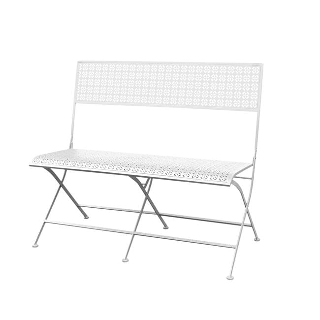 Jeco Qeshaun White Iron 40-inch Park Bench - Walmart.com