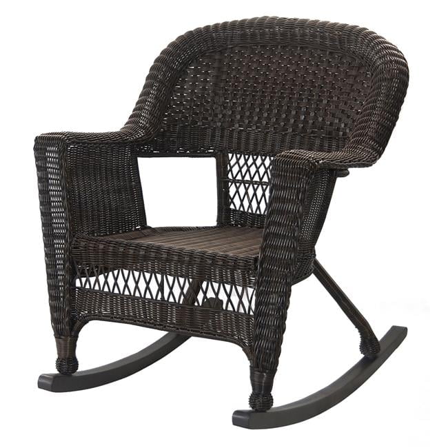 Jeco W00201R-A Rocker Wicker Chair, Espresso - Walmart.com
