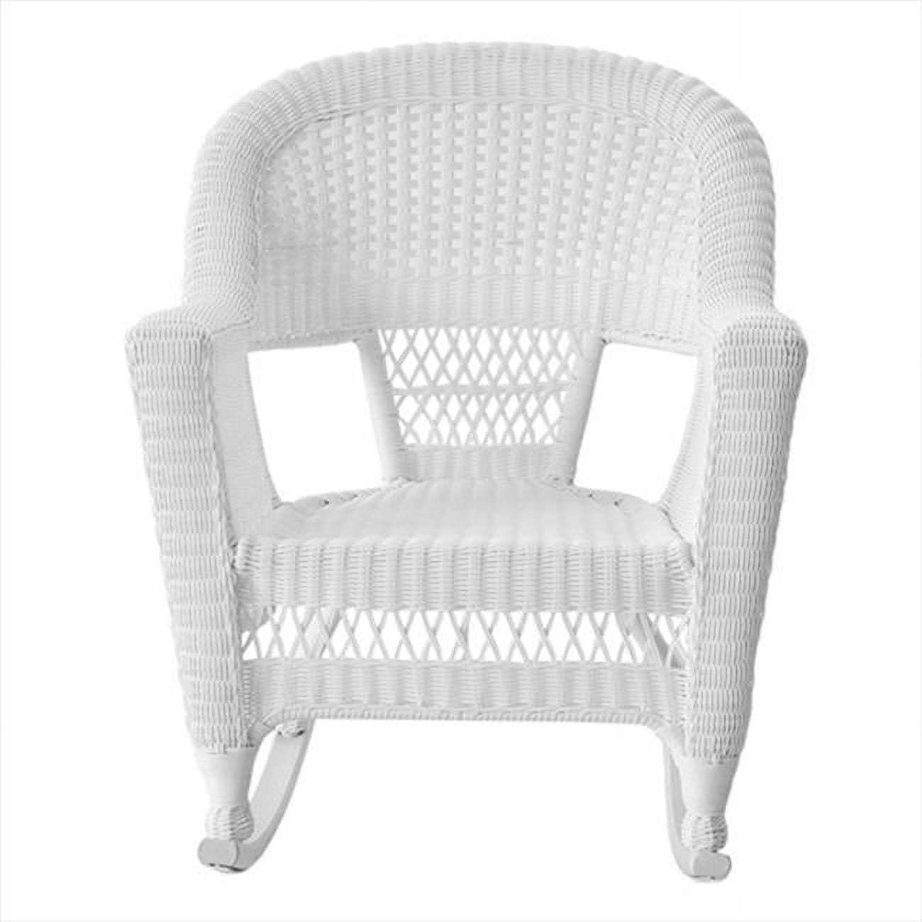 Jeco Resin Wicker Outdoor Rocking Chair, Durable Steel Frame - Set of 2 ...
