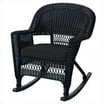 Jeco Black Resin Wicker Rocking Patio Chair Set of 2 - Outdoor Balcony ...
