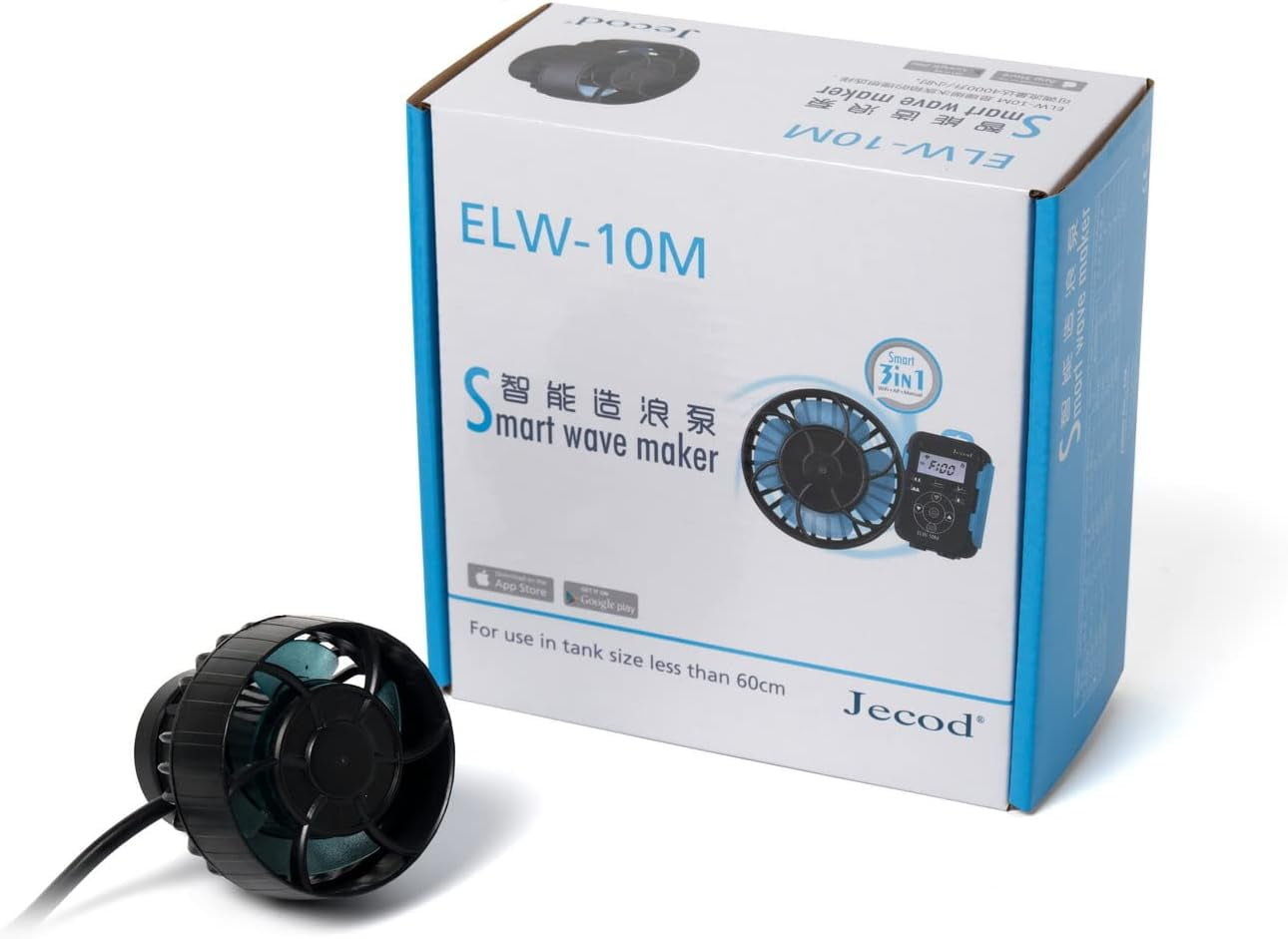 Jecod ELW Smart Wave Maker Circulation Pump with Magnetic Base (ELW-30M, 3434GPH) - Walmart.com