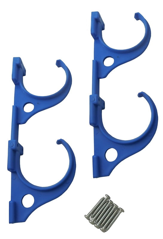 JED Heavy-Duty Plastic Holder, Double Pole Hook for Pool Hoses ...