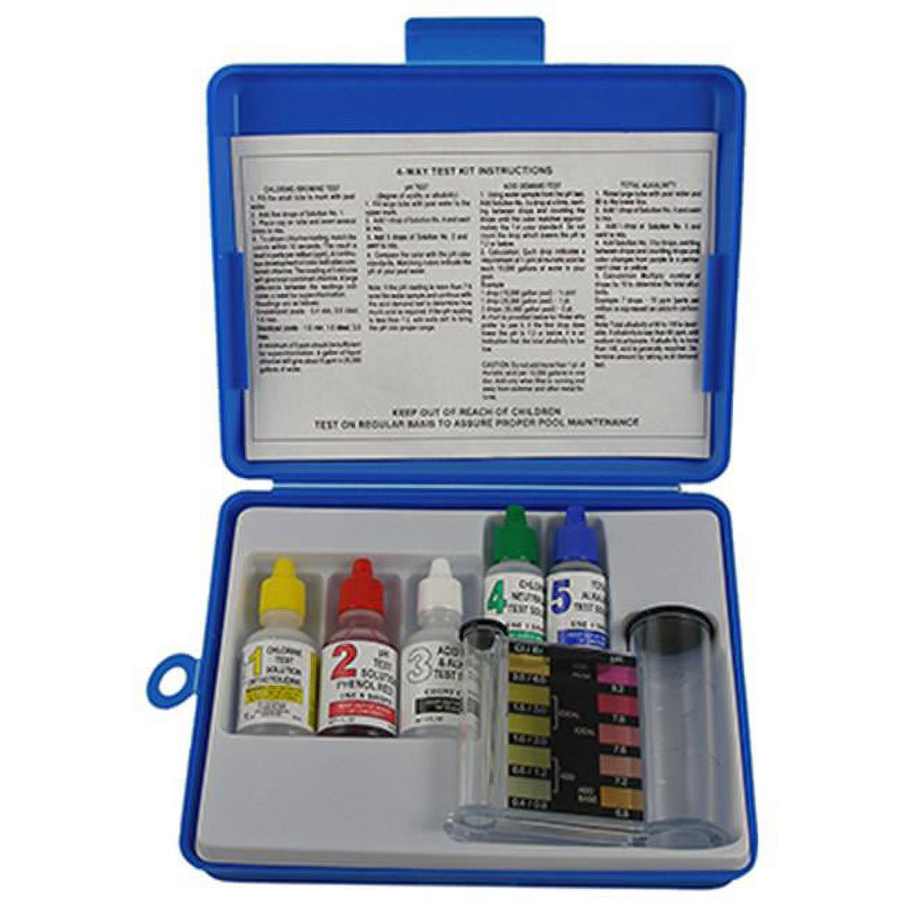 Jed Pool Tools 00-486 5 Way Pool Test Kit - Walmart.com