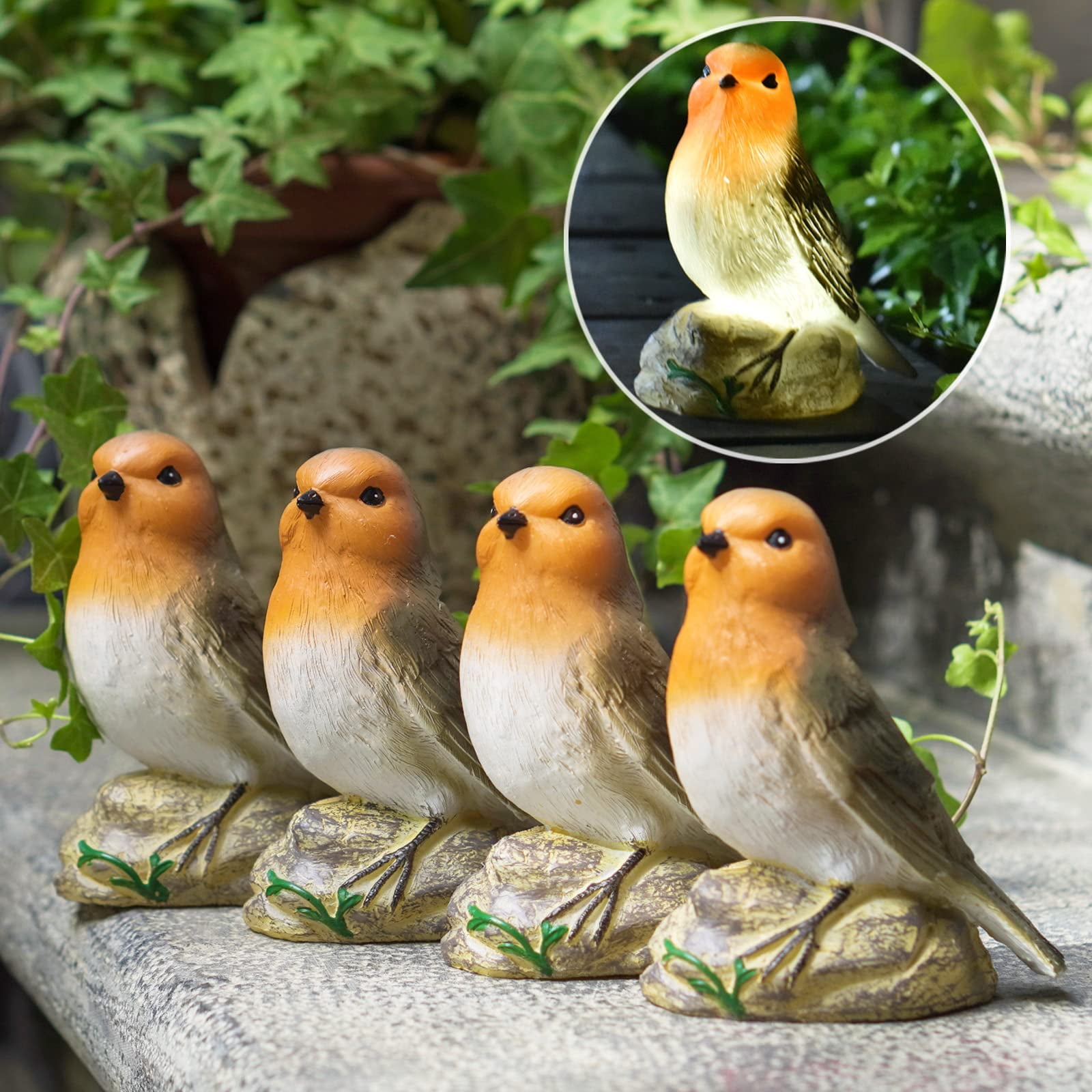 JeeYee Bird Solar Lights LED Light Garden Statue Decorations Solar Lawn ...