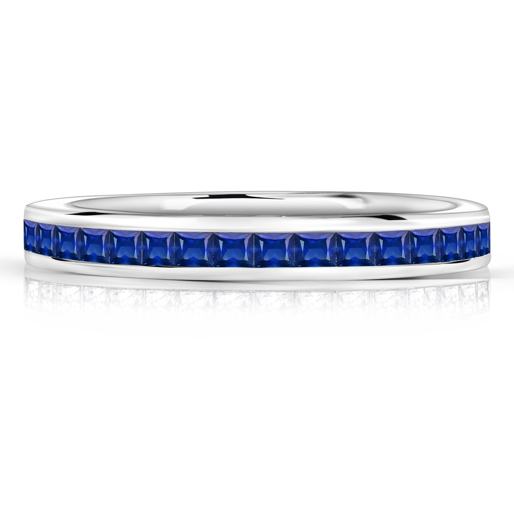 JeenMata 0.25 Carat Princess Cut September Birthstone Wedding Band ...