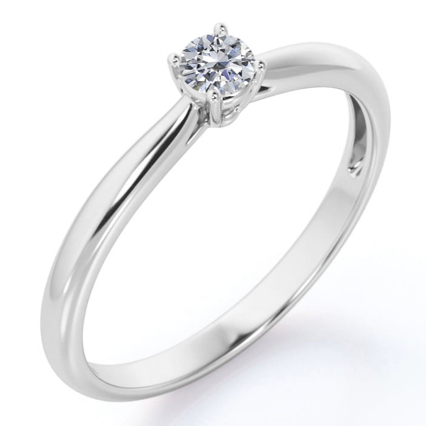 JeenMata 0.5 Carat Round Shape Moissanite - Prong Setting - Solitaire ...