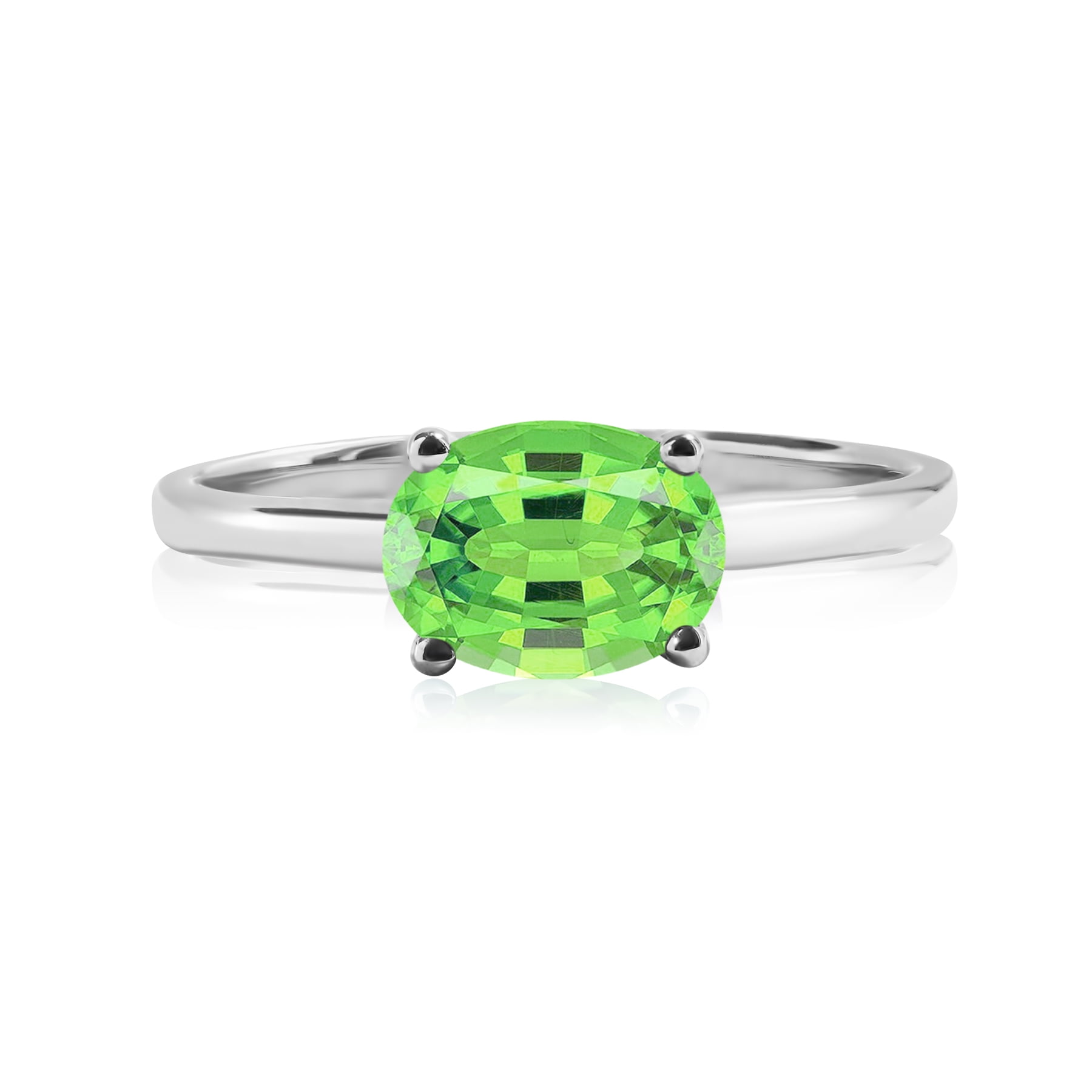 JeenMata 1.25 Carat Oval Cut - August Birthstone Solitaire Engagement ...