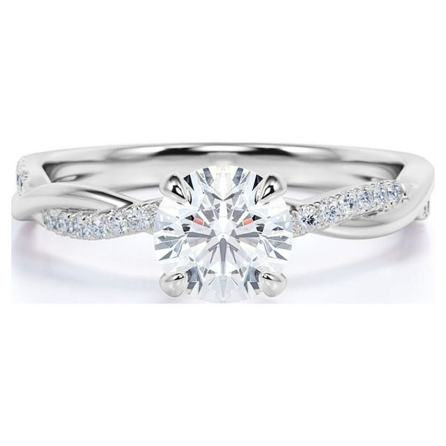 JeenMata Jewelry: 1 Carat Round Moissanite & Diamond Infinity ...