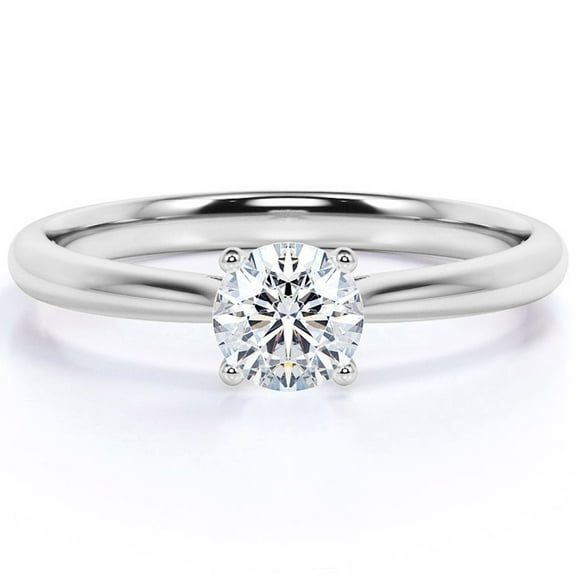 Beautiful 1.75 Carat Round Cut Diamond Moissanite Floral Engagement ...
