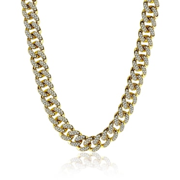 Classic Cuban Link Chain Necklace - Walmart.com