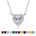 JeenMata 2 Carat Cubic Zirconia - April Birthstone Elegant Heart Shaped ...