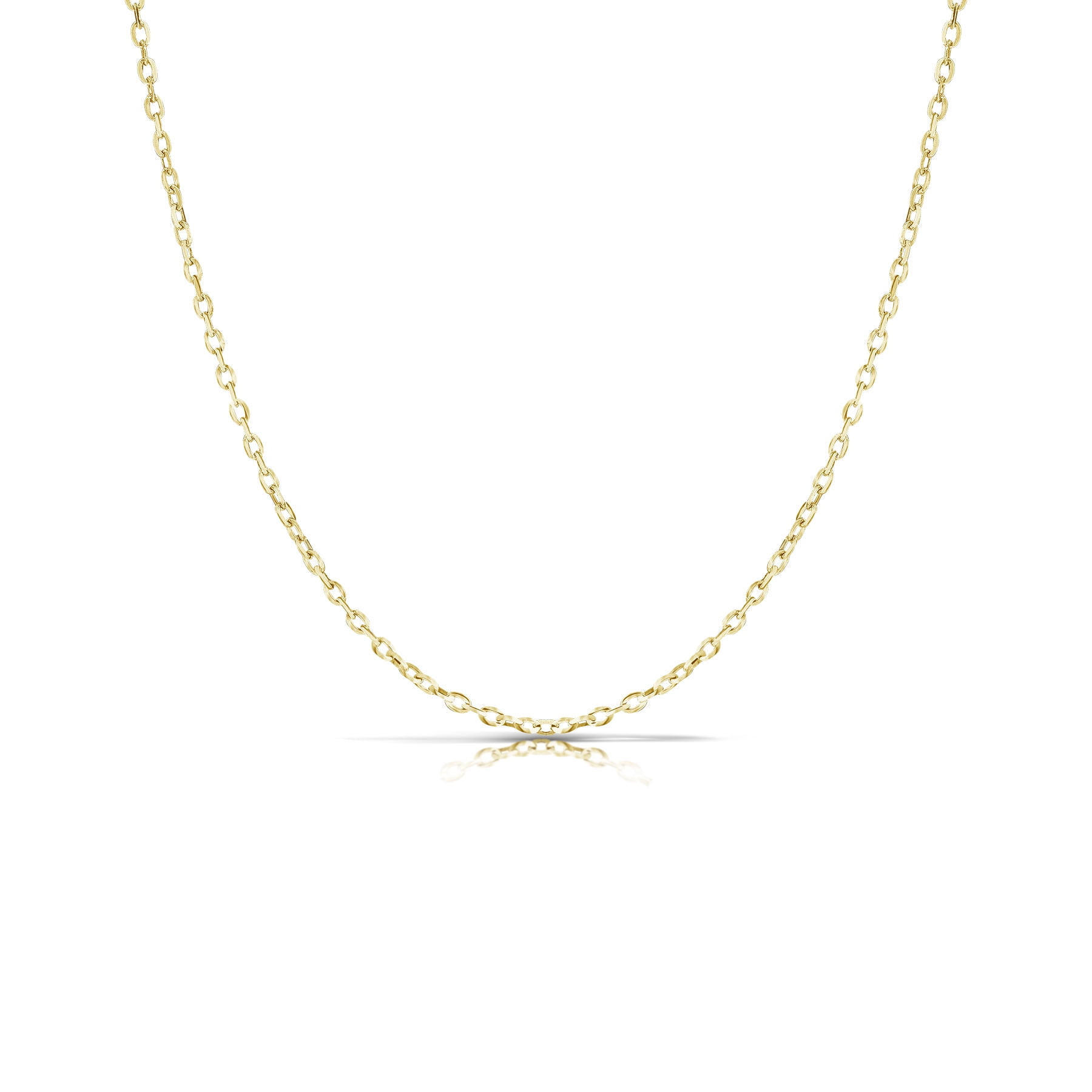 JeenMata 20 Inches 2 mm Sterling Silver Flat Rolo Chain Necklace in ...