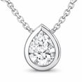 JeenMata 3 Carat April - Cubic Zirconia Birthstone Pear Cut Bezel Set ...