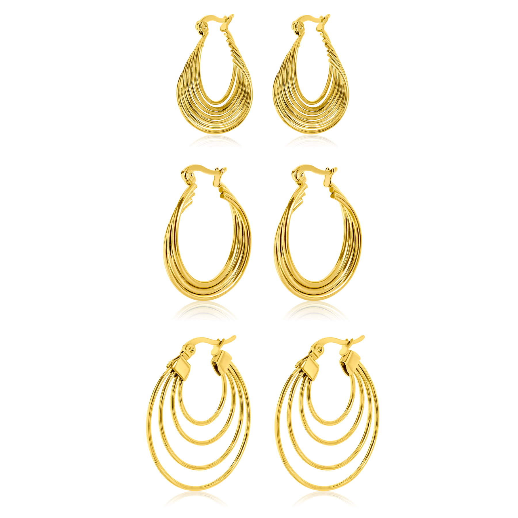 Time and Tru Scalloped C-Hoop Earrings - Walmart.com
