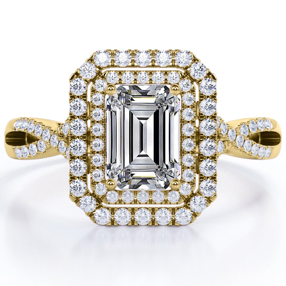 JeenMata Certified - Infinity Design - 1.75 Carat Emerald Cut ...
