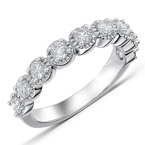 JeenMata Certified 1 Carat Lab Grown Diamond Trio Wedding Ring Set ...