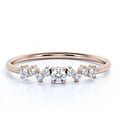 JeenMata Cluster Round Brilliant Real Diamond Stacking Ring in Solid ...
