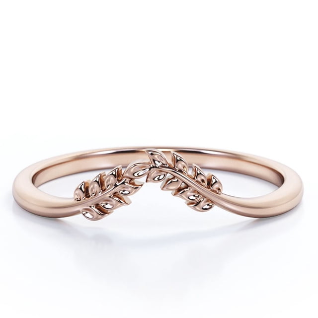 JeenMata Inspired By Nature - Vine Leaf Ring - Wedding Band - 18K Rose ...