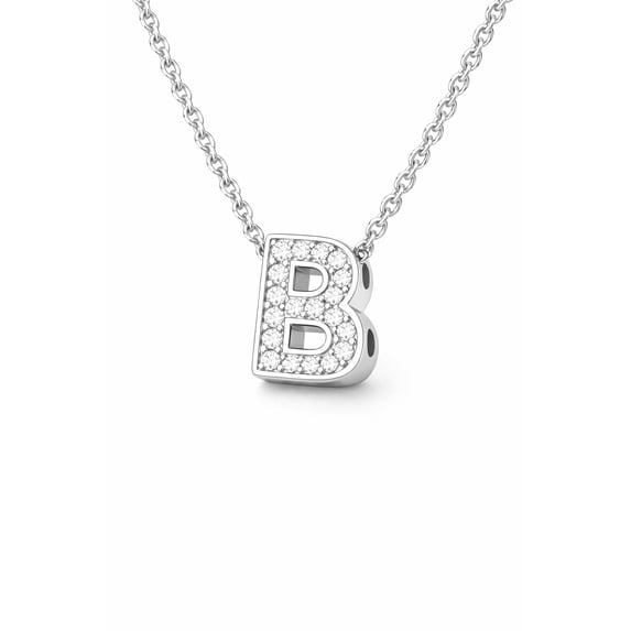 JeenMata Lab Grown Diamond Initial “B” Letter Necklace – Elegant ...