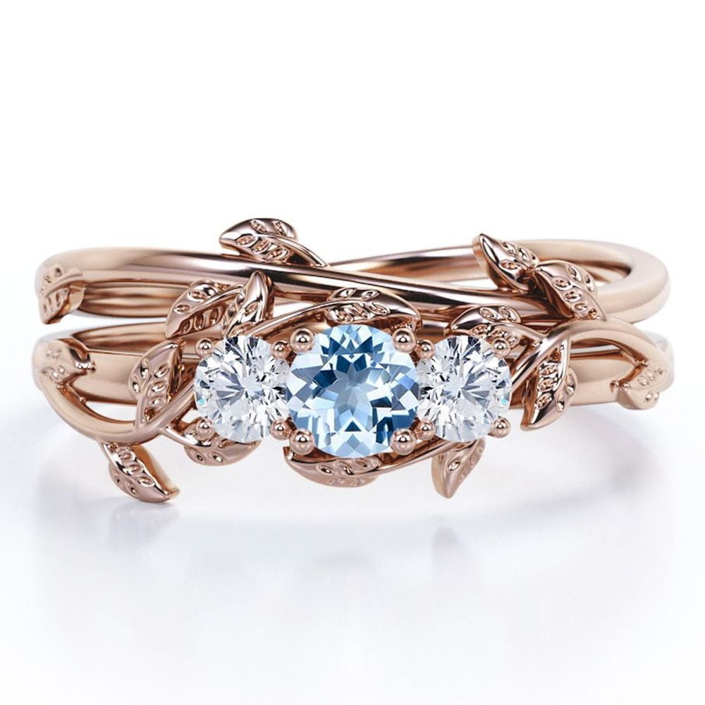 JeenMata Nature-inspired Design 1 Carat Round Brilliant Cut Lab Created ...