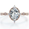 JeenMata 1.5 Carat Moissanite Oval Shape - Vintage Filigree Bezel 5 ...