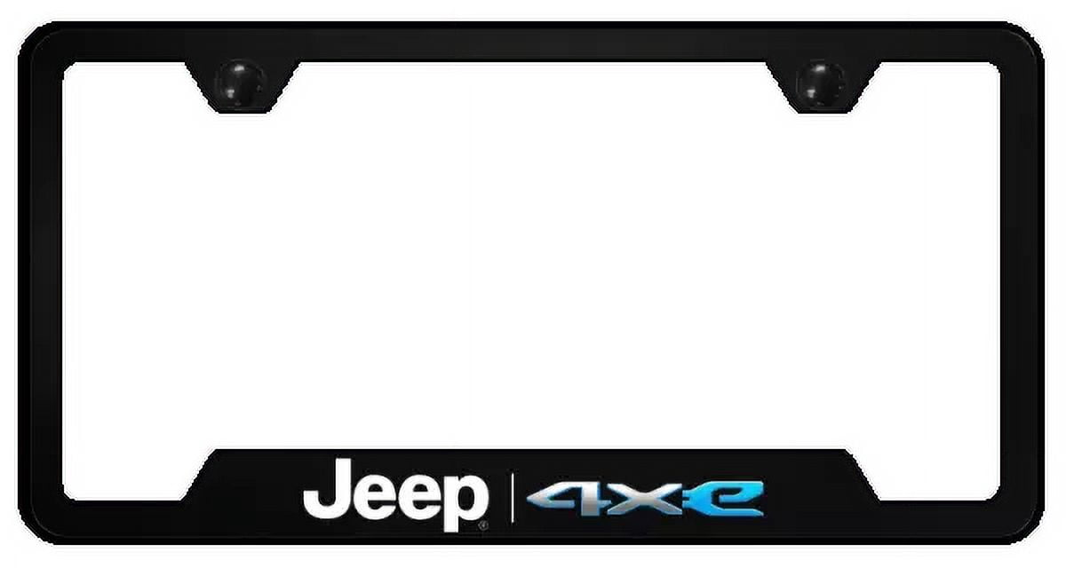 Jeep 4xe Logo Polycarbonate Notched License Plate Frame Official ...