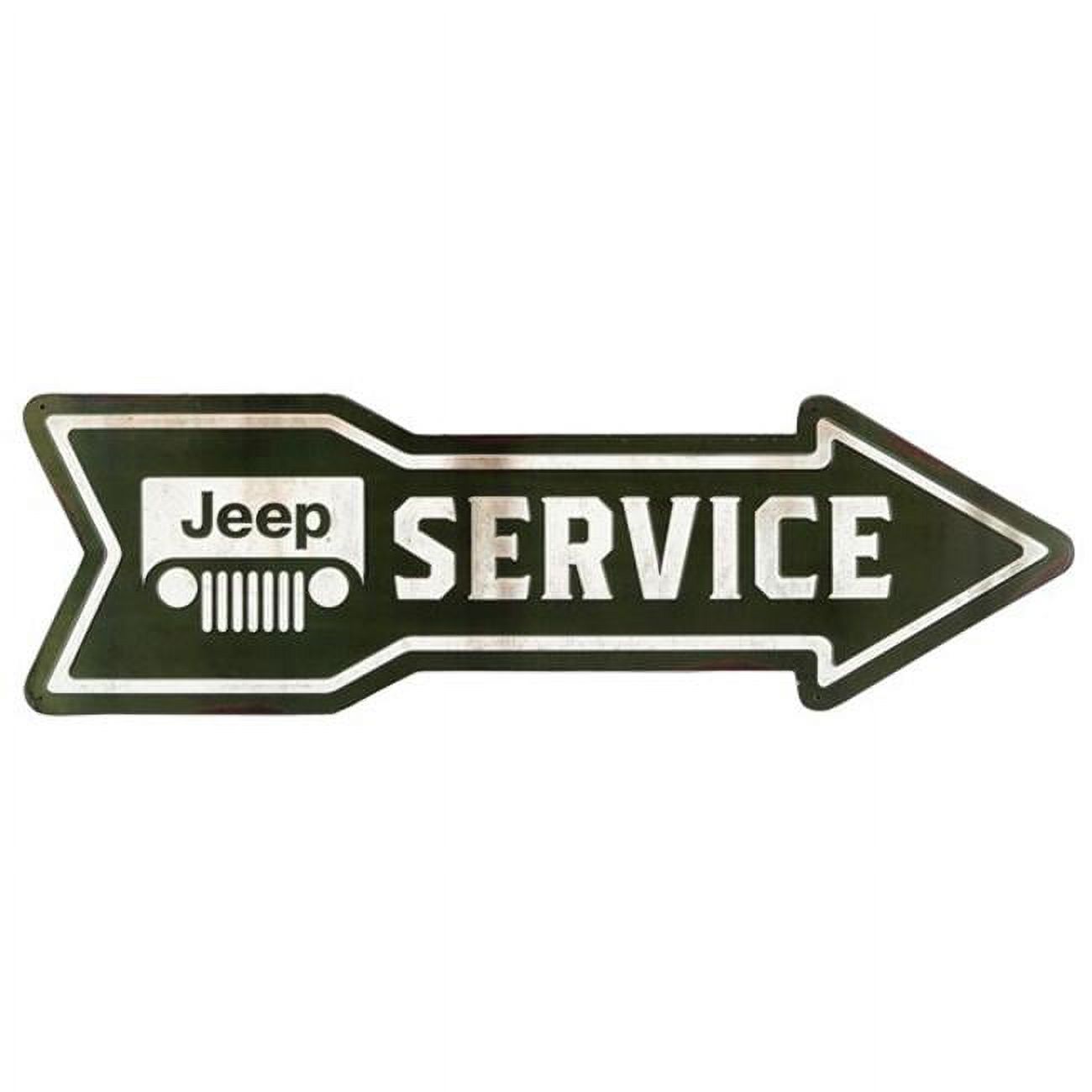 Jeep 90169797-S Service Arrow Embossed Tin Sign - Walmart.com