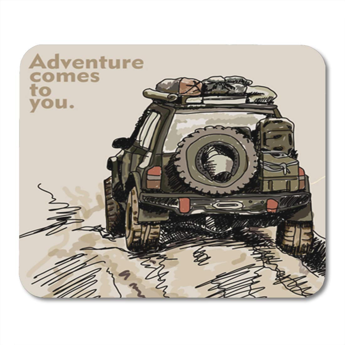 Jeep Adventure Off Road Car Safari Offroad 4X4 Desert Truck Mousepad ...