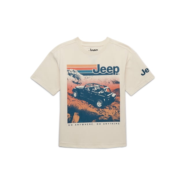 Jeep Boys Retro Tee with Short Sleeves, Sizes 4-18 - Walmart.com