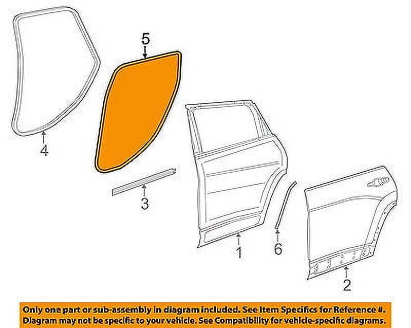 Jeep CHRYSLER OEM 14-16 Cherokee Rear Door-Weatherstrip Seal 68225188AB ...