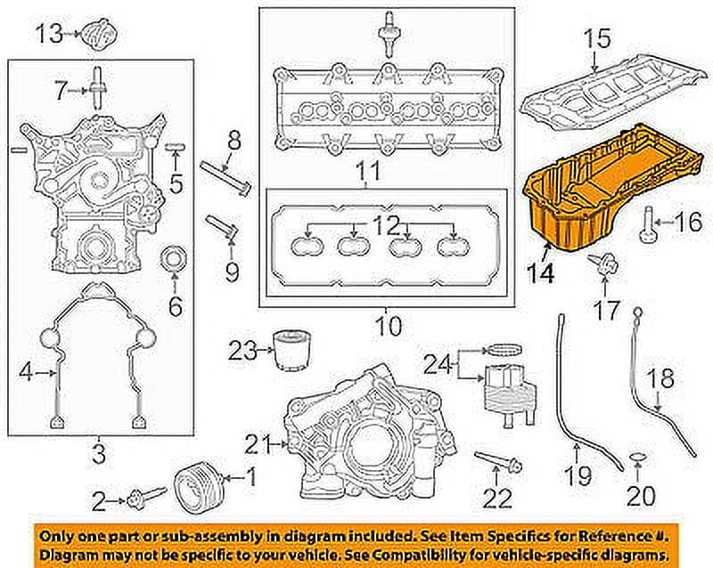 Jeep CHRYSLER OEM 2016 Grand Cherokee 6.4L-V8-Engine Oil Pan 68212569AA ...